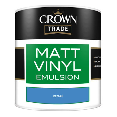 Crown Trade Vinyl Matt Walls & Ceilings Emulsion Paint (P8224U) 250ml ...