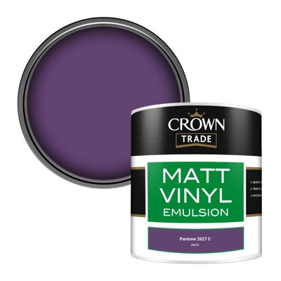 Crown Trade Vinyl Matt Walls & Ceilings Emulsion Paint Pantone 2627 C ...