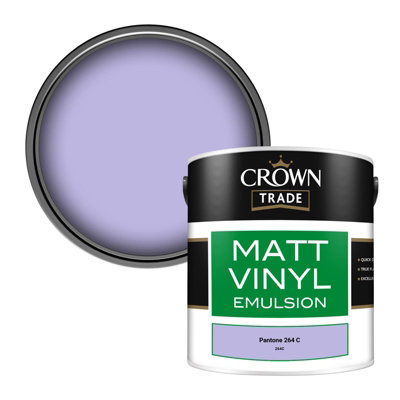 Crown Trade Vinyl Matt Walls & Ceilings Emulsion Paint Pantone 264 C ...