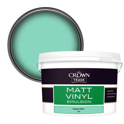 Crown Trade Vinyl Matt Walls & Ceilings Emulsion Paint Pantone 338 C ...