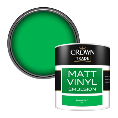 Crown Trade Vinyl Matt Walls & Ceilings Emulsion Paint Pantone 354 C ...