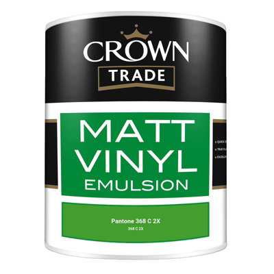 Crown Trade Vinyl Matt Walls & Ceilings Emulsion Paint Pantone 368 C 2X ...
