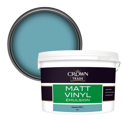 Crown Trade Vinyl Matt Walls & Ceilings Emulsion Paint Pantone 549 C ...