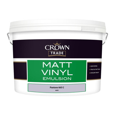 Crown Trade Vinyl Matt Walls & Ceilings Emulsion Paint Pantone 665 C ...