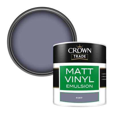 Crown Trade Vinyl Matt Walls & Ceilings Emulsion Paint (R1201P) 250ml ...
