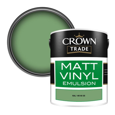 CROWN TRADE VINYL MATT WALLS & CEILINGS EMULSION PAINT RAL 140 60 30 ...
