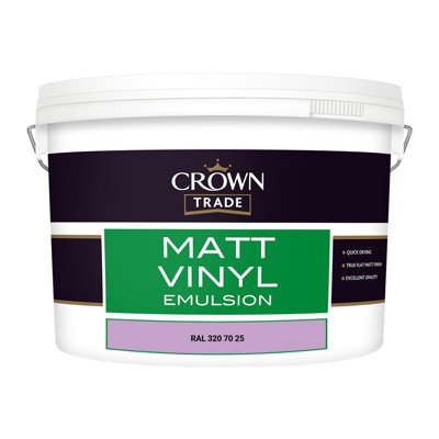 Crown Trade Vinyl Matt Walls & Ceilings Emulsion Paint RAL 320 70 25 ...