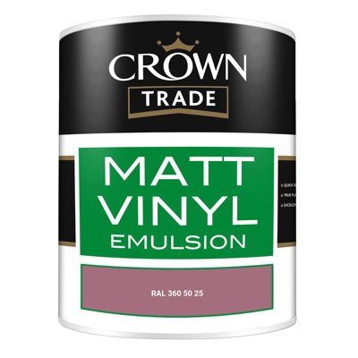 Crown Trade Vinyl Matt Walls & Ceilings Emulsion Paint RAL 360 50 25 ...