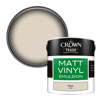Crown Trade Vinyl Matt Walls & Ceilings Emulsion Paint Refined (B0640N ...