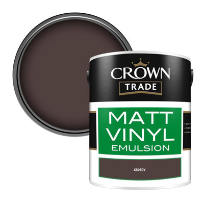 Crown Trade Vinyl Matt Walls & Ceilings Emulsion Paint (X5050Y) 5L