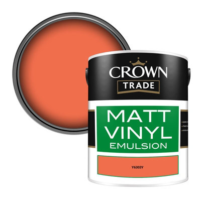 Crown Trade Vinyl Matt Walls & Ceilings Emulsion Paint (Y6303Y) 5L