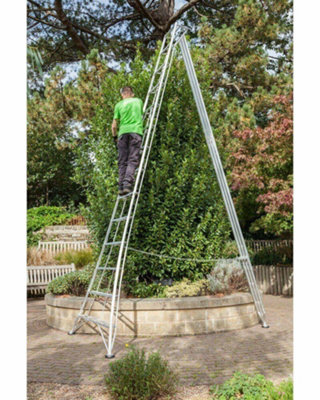 Crown Tripod Ladder 3 Adjustable Legs - 3.6m (12ft) + 3 RUBBER FEET ...