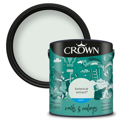 Crown Walls & Ceilings Matt Emulsion Paint Botanical Extract - 2.5L ...