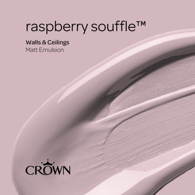 Crown Walls & Ceilings Matt Emulsion Paint Raspberry Souffle - 2.5L