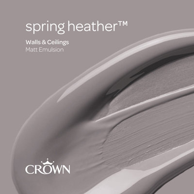 Crown Walls & Ceilings Matt Emulsion Paint Spring Heather - 2.5L