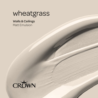 Crown Walls & Ceilings Matt Emulsion Paint Wheatgrass - 2.5L
