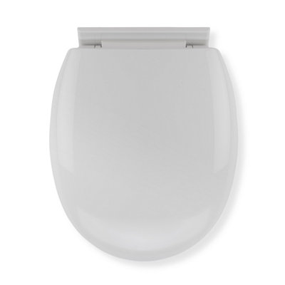 Croydex Anti-Bacterial Soft Close Toilet Seat with Adjustable Hinges