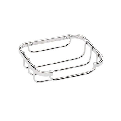 Croydex Bathroom Shower Wall Mounted Wire Soap Dish 130mm Stainless Steel
