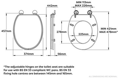 Croydex Blue Terrazzo Flexi-Fix™ Wooden Oval Toilet Seat - WL910124
