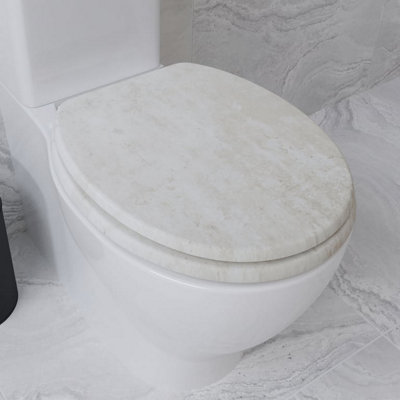Croydex Cawdor Flexi-Fix™ Wooden Oval Soft Close Toilet Seat - Pale ...