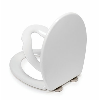 Croydex Lomond Family Toilet Seat with Built-in Child Seat and Stick 'n ...