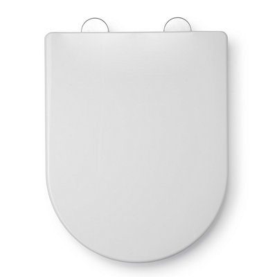 Croydex Telese D-Shaped Soft Close Toilet Seat with Stick 'n' Lock™ Hinges
