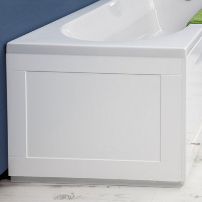 Croydex Unfold 'N' Fit White Bath Panel with Lockable Storage - End ...