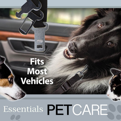 Crufts -Universal Pet Seat Belt Travel Restraint 3 Assorted Car Buckles