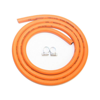 Crusader 1.8m High-Pressure LPG Gas Hose with M00 Clips