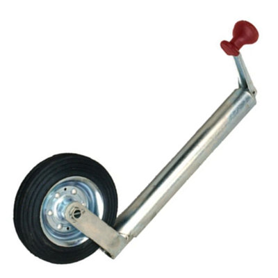 Crusader Jockey Wheel 48mm Metal Wheel Solid Rubber Tyre