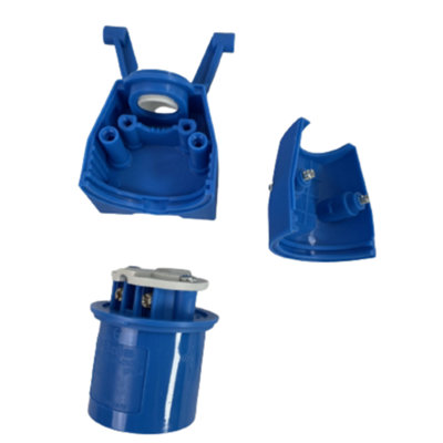 Crusader Mains 240v Inlet Flush Mounted Plug Angled 16A