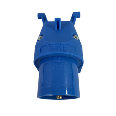 Crusader Mains 240v Inlet Flush Mounted Plug Angled 16A