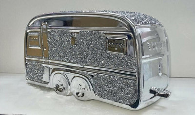 Crushed Diamond Silver Crystal Square Gypsy Caravan | DIY at B&Q
