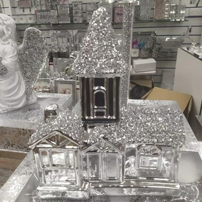 Crushed diamond stunning, house home sparkly ornament