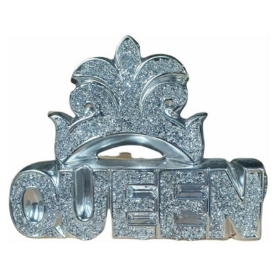 Crushed Jewel Diamond Crystal Queen Crown Shelf Sitter | DIY at B&Q