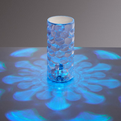 Crystal Diamond RGB LED Table Lamp with Remote Control,H18cm