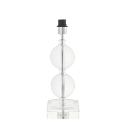Crystal Glass Sphere Table Lamp Light Base - Chrome Plated Metalwork ...