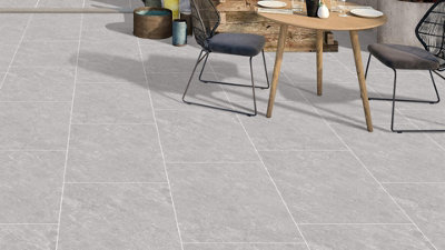 Crystal Gris Stone Effect - Matt R11 Slip Resistant Porcelain Outdoor ...