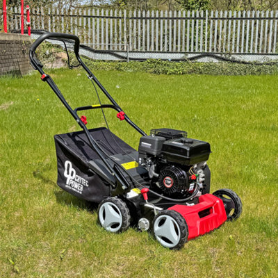 Crytec 2 in 1 Garden Scarifier Aerator 16'' 40cm Petrol 208cc 4-Stroke ...