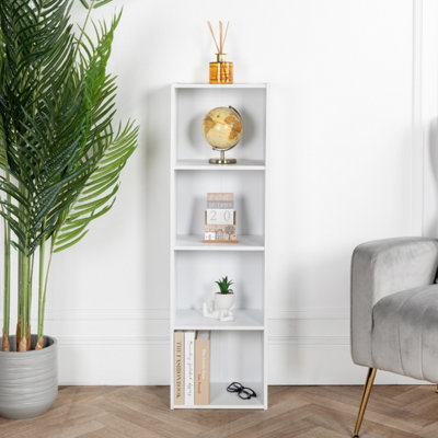 White 4 tier bookcase store