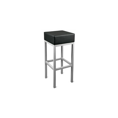 Cuboni Square Bar Stool Black Fixed Height | DIY at B&Q