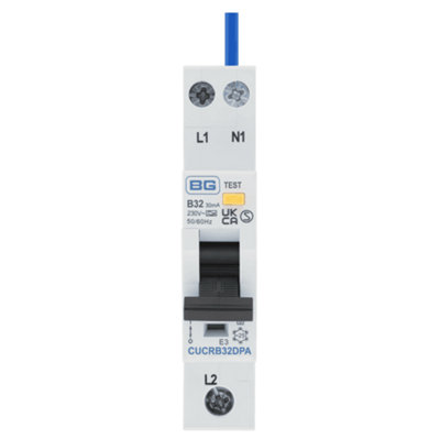 CUCRB32DPA Bidirectional 32A B-Curve RCBO Type A, 2 Pole, 1 Module