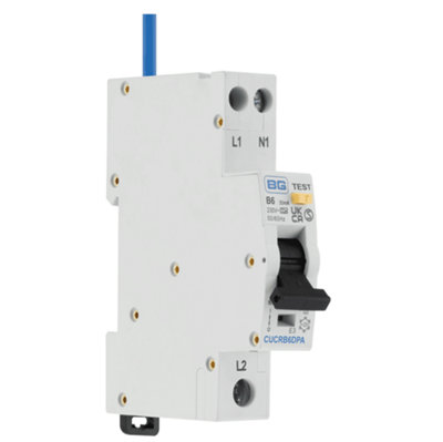 CUCRB6DPA Bidirectional 6A B-Curve RCBO Type A, 2 Pole, 1 Module
