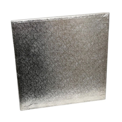 Buy Culpitt Square Cake Board (Pack of 5) Silver (12in) | DIY at B&Q