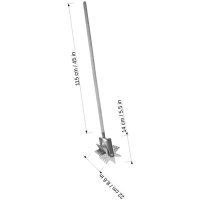 Cultivator, Rotary Hand Soil Scarifier Cultivator with Handle, 22 cm ...