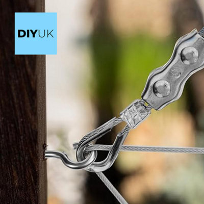 Cup Hooks Screws 80mm x 8.0mm ( Pack of: 8 ) Ceiling Screw In Heavy ...