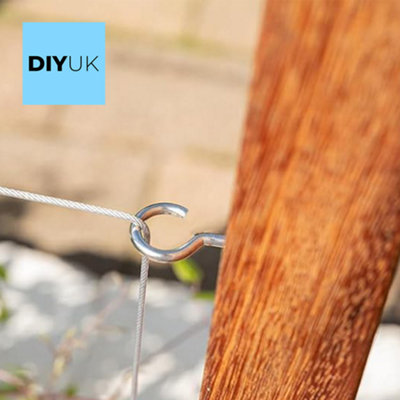 Cup Hooks Screws 80mm x 8.0mm ( Pack of: 8 ) Ceiling Screw In Heavy ...