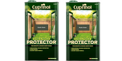 Cuprinol Shed and Fence Protector Rustic Green 5L Pack of 2