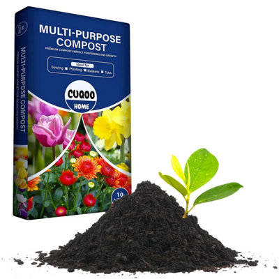 CUQOO 10L Organic Multi Purpose Compost for Outdoor Plants, All Purpose ...