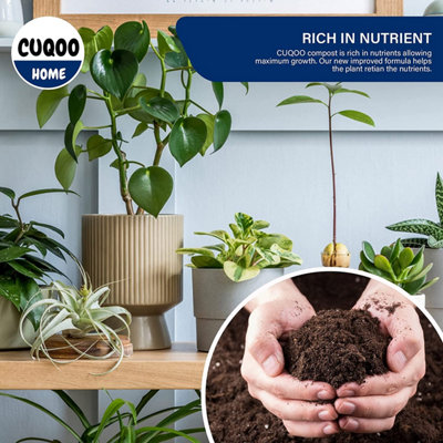 CUQOO 10L Organic Multi Purpose Compost for Outdoor Plants, All Purpose ...